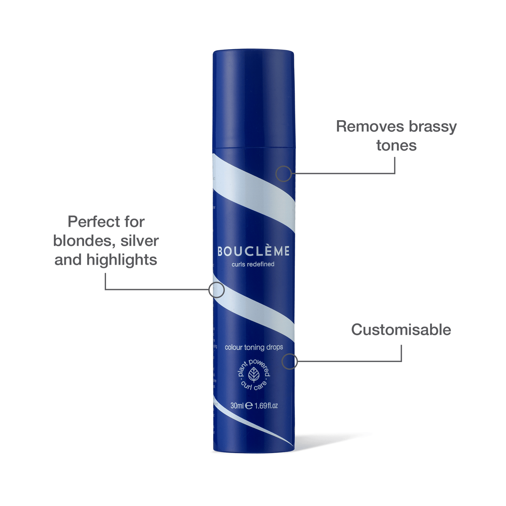 Color Toning Drops with Blue Spirulina | Hair Toner | Bouclème